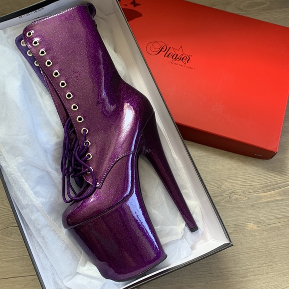 Pleaser | Shoes | New Color Royal Purple With Micro Glitter Pleaser ...